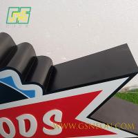China Shop LED Storefront Logo Sign Outdoor Front Lit Push Through Illuminated Signs for sale