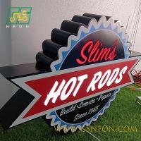 China Shop LED Storefront Logo Sign Outdoor Front Lit Push Through Illuminated Signs for sale
