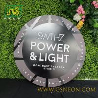 China Outdoor Round LED Logo Sign Illuminated Shop Front Signs For Business Advertising for sale