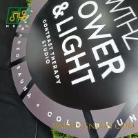 China Outdoor Round LED Logo Sign Illuminated Shop Front Signs For Business Advertising for sale