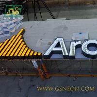 China Outdoor Storefront Front Lit Mirror Letter Sign Custom Made With Bright LED Depth for sale
