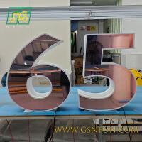 China Infinity Mirror Neon Channel Letter Floor Stand For Portable Store Entrance Displays for sale