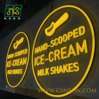 China Fast Food Chain Illuminated Acrylic Neon Light Sign For Franchises Takeaway Businesses for sale