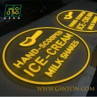 China Fast Food Chain Illuminated Acrylic Neon Light Sign For Franchises Takeaway Businesses for sale