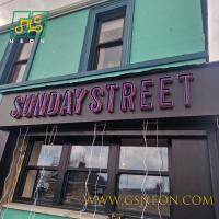 China Open Face Exposed Neon LED Channel Letters High Visibility Bright Lighting for sale
