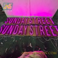 China Open Face Exposed Neon LED Channel Letters High Visibility Bright Lighting for sale