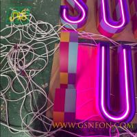 China Open Face Exposed Neon LED Channel Letters High Visibility Bright Lighting for sale