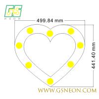 China Romantic Love Heart Marquee Sign LED Glow Sign For Wedding Ceremony Reception Anniversary for sale