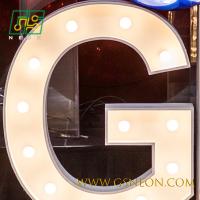 China Warm White LED Marquee Letter Sign Custom Glowing Neon Alphabet Letters For Event Decor for sale