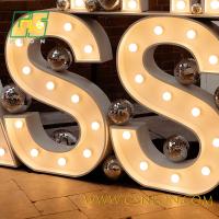 China Warm White LED Marquee Letter Sign Custom Glowing Neon Alphabet Letters For Event Decor for sale