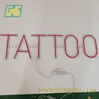 China LED Tattoo Shop Neon Sign Light Wall Decor With Clear Hidden Backing for sale