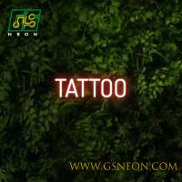 China LED Tattoo Shop Neon Sign Light Wall Decor With Clear Hidden Backing for sale