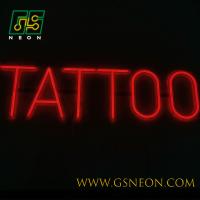 China LED Tattoo Shop Neon Sign Light Wall Decor With Clear Hidden Backing for sale