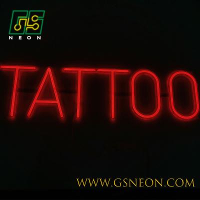 China LED Tattoo Shop Neon Sign Light Wall Decor With Clear Hidden Backing for sale