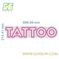 China Dual Line Pink Tattoo Neon Signs LED Custom For Tattoo Studio Window Branding Display for sale
