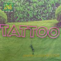 China Dual Line Pink Tattoo Neon Signs LED Custom For Tattoo Studio Window Branding Display for sale