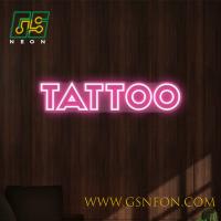 China Dual Line Pink Tattoo Neon Signs LED Custom For Tattoo Studio Window Branding Display for sale