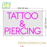 China Custom Tattoo And Piercing Neon Sign Light For Studio Reception Branding Display for sale