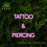 China Custom Tattoo And Piercing Neon Sign Light For Studio Reception Branding Display for sale