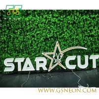 China STAR CUT Barber Shop Neon Light Sign Custom For Modern Barbershop Window Branding Display for sale