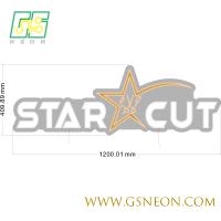 China STAR CUT Barber Shop Neon Light Sign Custom For Modern Barbershop Window Branding Display for sale