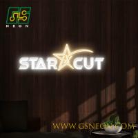 China STAR CUT Barber Shop Neon Light Sign Custom For Modern Barbershop Window Branding Display for sale