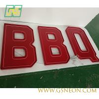 China Dual Line Exposed Neon Channel Letters Exterior LED BBQ Neon Sign For Restaurant Patio for sale