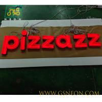 China LED Single Line Exposed Neon Sign Wall Decor For Pizza Restaurant Window Display for sale