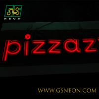 China LED Single Line Exposed Neon Sign Wall Decor For Pizza Restaurant Window Display for sale
