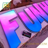 China Creative Colorful LIT Letter Sign Acrylic RGB LED Storefront Sign For Events Parties Bars for sale