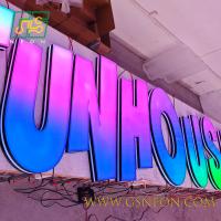 China Creative Colorful LIT Letter Sign Acrylic RGB LED Storefront Sign For Events Parties Bars for sale