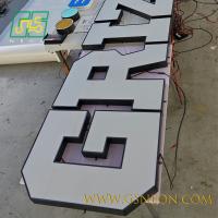 China Programmed RGB LED Channel Letter Sign Dynamic Colors Outdoor Acrylic Storefront Sign for sale