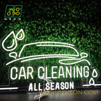 China Car Cleaning Store Custom LED Flex Neon Sign Light Decorative Wall Mounting for sale