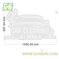 China Car Cleaning Store Custom LED Flex Neon Sign Light Decorative Wall Mounting for sale