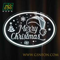 China Creative LED Night Light Sign Christmas Neon Light Signs For Window Festival for sale