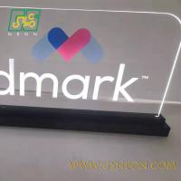 China Plexiglass LED Night Light Table Stand LED Edge Lit Acrylic Sign For Office Shop Bedroom for sale