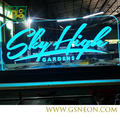 China Etching LED Acrylic Sign Night Light Display For Retail Checkout Store Countertop for sale