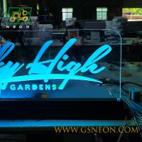 China Etching LED Acrylic Sign Night Light Display For Retail Checkout Store Countertop for sale