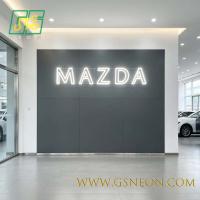 China LED Neon Car Brand Sign with Metal Standing Feet for Garages Showrooms Shops Offices and Automotive Decor for sale