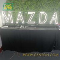 China LED Neon Car Brand Sign with Metal Standing Feet for Garages Showrooms Shops Offices and Automotive Decor for sale