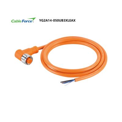 China Right Angled Connectors M12 Sensor Actuator Cable A Coding Female 4pin 5m for sale