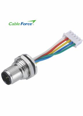 China M12 A Code Panel Connector Front Side Fastening End With JST XH Board Custom Solution for sale