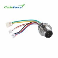 China Male Panel Sensor 8 Pin M12 A Connector Rear Side Fastening End With JST ZHR Board for sale