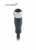 China SUS 316 4 Pin Female M12 Circular Connector Molded With PVC Screw Free End for sale