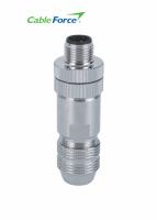 China Male M12 Field Wireable Connector 5 Pin EMI Shielded PG7 Cable Outlet for sale