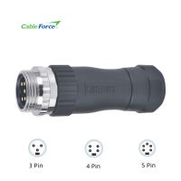 China 7/8 Inch 3 Pin 4 Pin 5 Pin Male Mini Change Connector Field Wireable Screw Termination for sale