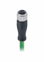 China EMI Shielded Free End M12 Ethernet Connector D Code With Cat5e S / FTP Cable for sale