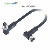 China A Code Male To Female M8 6 Pin Connector With PVC Cable Unshielded for sale