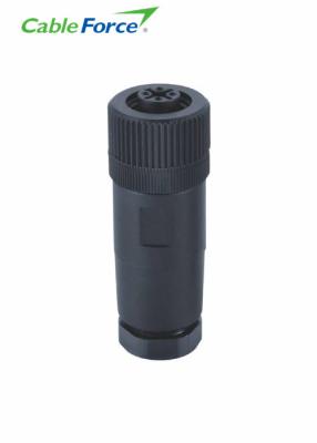 China Plastic Screw PG7 PG9 IP67 IP68 M12 5 Pin Connector A Code Female Field Installation for sale