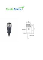China Mini Change Male 4 Pin Connector Molded With 2M PVC 16AWG UnShielded Cable for sale